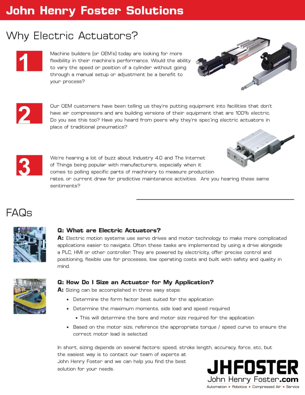 How to Choose Between an Electric or Fluid-Powered Actuator - JHFOSTER